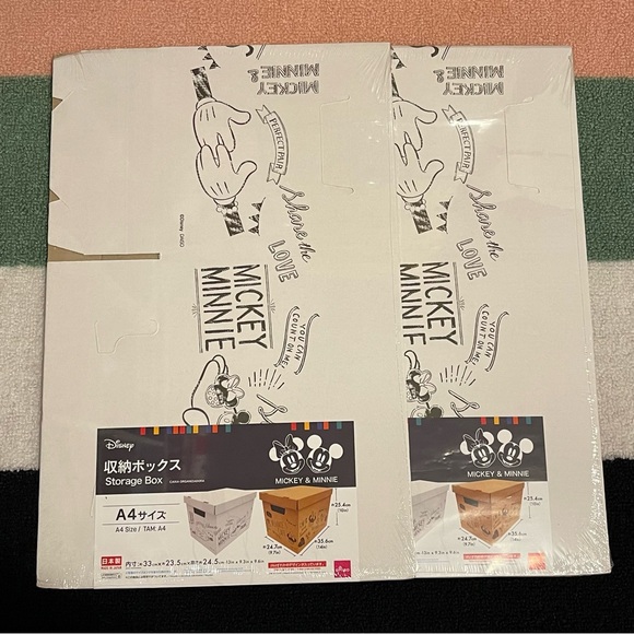 Disney | Storage & Organization | Set Of Two Daiso Disney Mickey Minnie ...